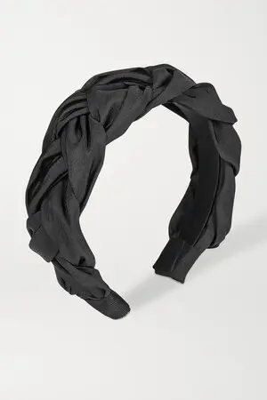 JENNIFER BEHR Lorelei Braided Silk-faille Headband