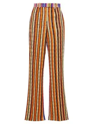 KENNETH IZE Striped Woven Straight-leg Pants