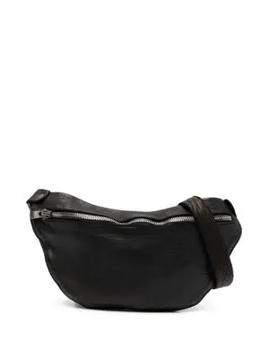 Guidi Cracked-effect Belt Bag - Black