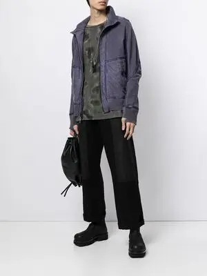 ISAAC SELLAM EXPERIENCE Funnel Neck Leather Jacket