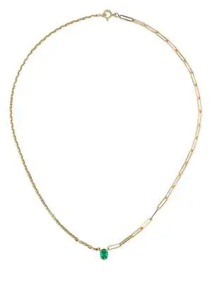 Yvonne Léon 18kt Yellow Emerald Necklace - Gold