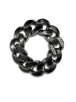 Shay 18k Gold Diamond Chain Ring - Black