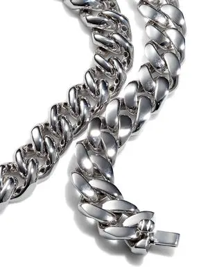 Shay 18k White Gold Flat Link Chain Necklace