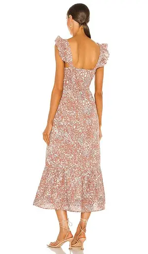 CLEOBELLA Sophia Midi Dress In Rust
