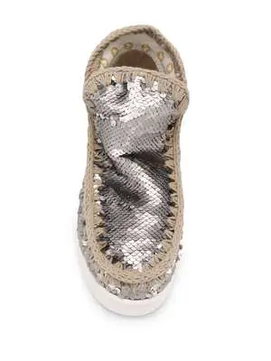 Mou Round Toe Sequin Eskimo Sneakers