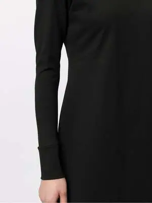 MACGRAW High-neck Flared Midi Dress