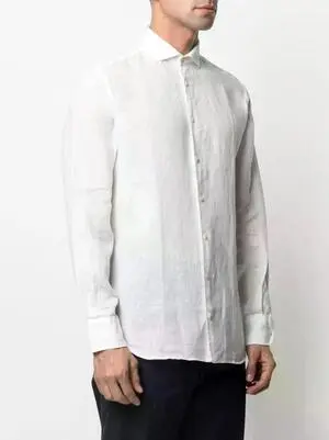MC2 SAINT BARTH Plain Linen Shirt - White