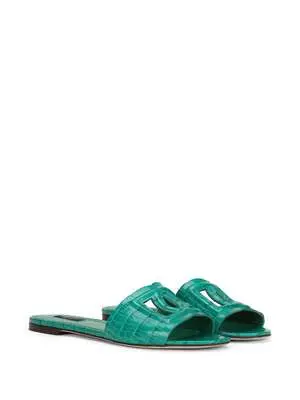 Dolce & Gabbana Dg Millennials Leather Sandals - Green
