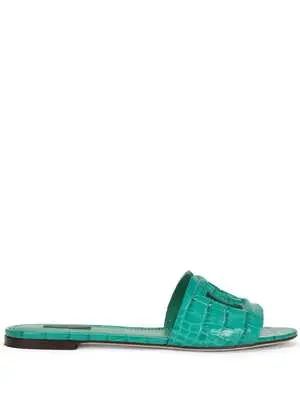 Dolce & Gabbana Dg Millennials Leather Sandals - Green
