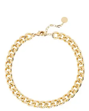 Young Frankk Rainier Curb Chain Choker Necklace - Gold