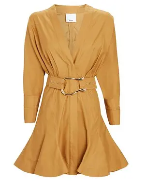 Acler Bastor Poplin Mini Dress - Gold