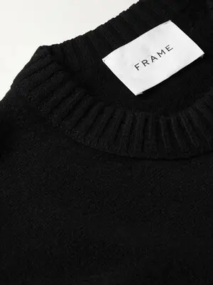FRAME Cashmere Crewneck Sweater - Black