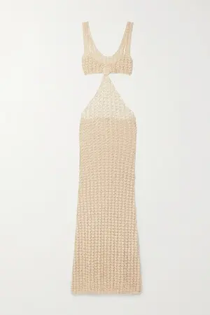 Cult Gaia Tyra Cutout Crochet-knit Maxi Dress