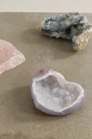 JIA JIA HOME Large Druzy Agate Heart