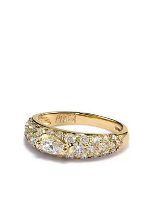 Jacquie Aiche 14kt Diamond Marquise Dome Ring - Gold