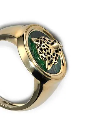 Yvonne Léon 9kt Yellow Leopard Signet Ring