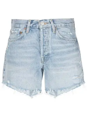 AGOLDE Parker High-waisted Denim Shorts - Blue