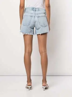 AGOLDE Parker High-waisted Denim Shorts - Blue
