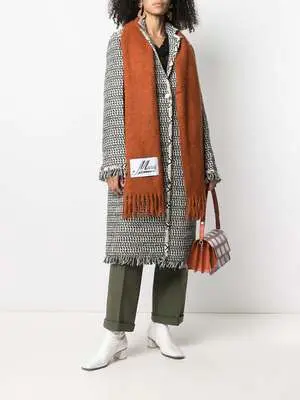 Marni Logo-patch Fringed Scarf
