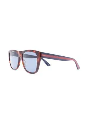 Gucci Tortoiseshell-effect D-frame Sunglasses