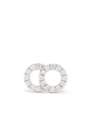 COURBET Courbet 18kt Recycled White Gold Celeste Mono Stud Earring Silver