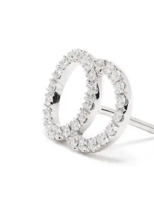 COURBET 18kt Recycled White Gold Celeste Large Pavé Laboratory-grown Diamond Stud Earrings - Silver