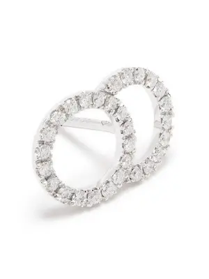 COURBET 18kt Recycled White Gold Celeste Large Pavé Laboratory-grown Diamond Stud Earrings - Silver