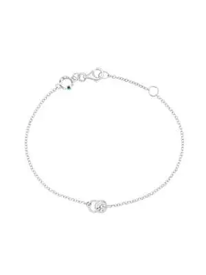 COURBET 18kt Recycled White Gold Laboratory-grown Diamond Chain Bracelet - Silver
