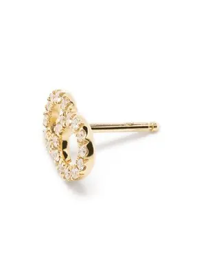 COURBET 18kt Recycled Yellow Celeste Diamond Mono Stud Earring - Gold