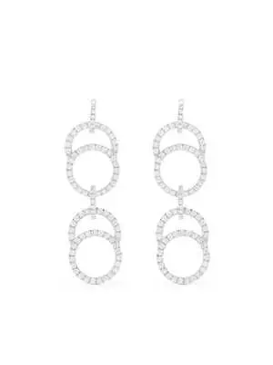 COURBET 18kt Recycled White Gold Celeste Diamond Earrings - Silver