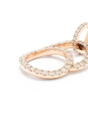 COURBET 18kt Recycled Rose Gold Celeste Laboratory-grown Diamond Pavé Hanging Earrings - Pink