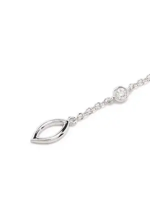 COURBET 18kt Recycled White Gold Laboratory-grown Diamond Mono Hanging Earring - Silver