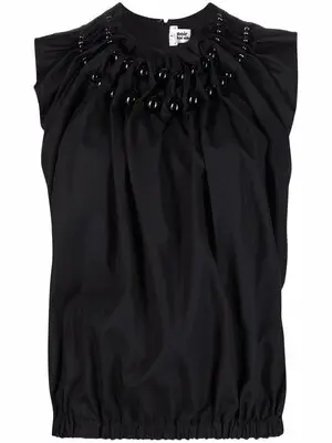 Noir Kei Ninomiya Pearl-embellished Blouse