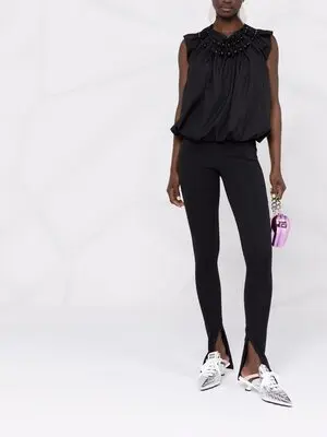 Noir Kei Ninomiya Pearl-embellished Blouse