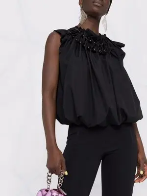 Noir Kei Ninomiya Pearl-embellished Blouse