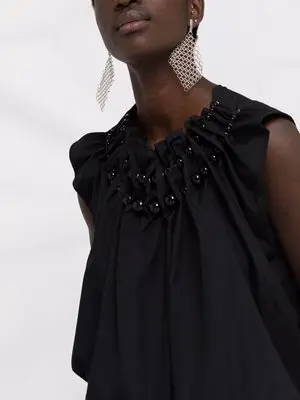 Noir Kei Ninomiya Pearl-embellished Blouse