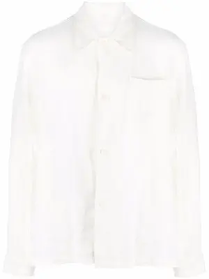Our Legacy Long-sleeved Linen Shirt - White