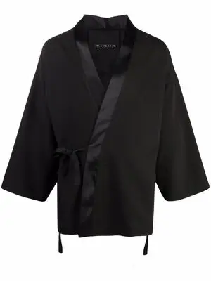 Alchemy Fashions Satin-trim Wrap Jacket