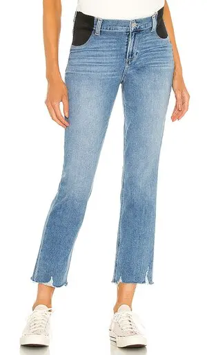Paige Cindy Maternity Jean With Elastic Waistband Medium Wash