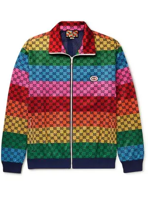 Gucci Striped Logo-Print Tech-Jersey Track Jacket - Multi