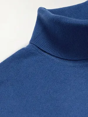 Loro Piana Dolcevita Slim-fit Baby Cashmere Rollneck Sweater - Blue