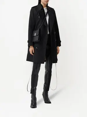 Burberry The Mid-length Kensington Heritage Trench - Black
