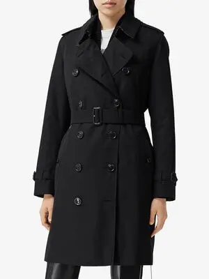 Burberry The Mid-length Kensington Heritage Trench - Black