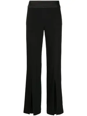 Simkhai Crepe Straight-leg Trousers - Black