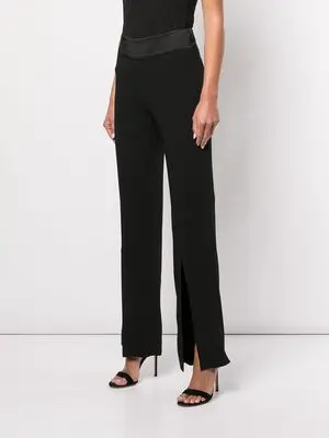 Simkhai Crepe Straight-leg Trousers - Black