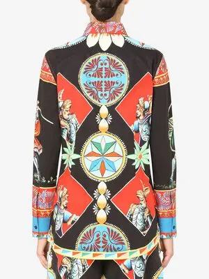 Dolce & Gabbana Carretto-print Poplin Shirt