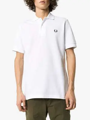 Fred Perry Logo-embroidered Polo Shirt - White
