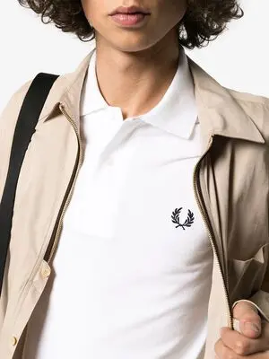 Fred Perry Logo-embroidered Polo Shirt - White