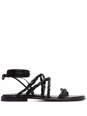 STUART WEITZMAN Calypso Flat Sandals - Black
