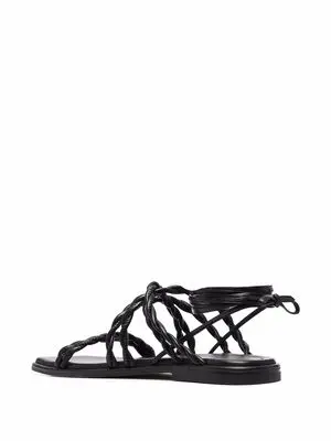 STUART WEITZMAN Calypso Flat Sandals - Black